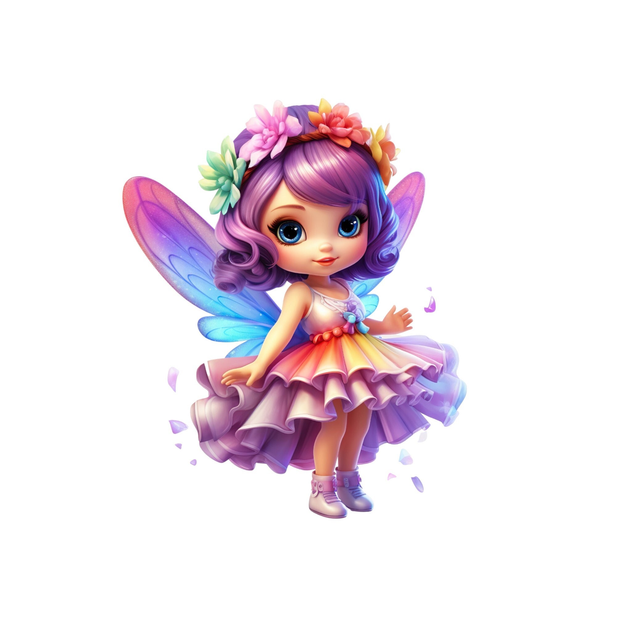 Cute Fairy PNG, Purple Fairy Clipart, Garden Fairy Instant Download ...