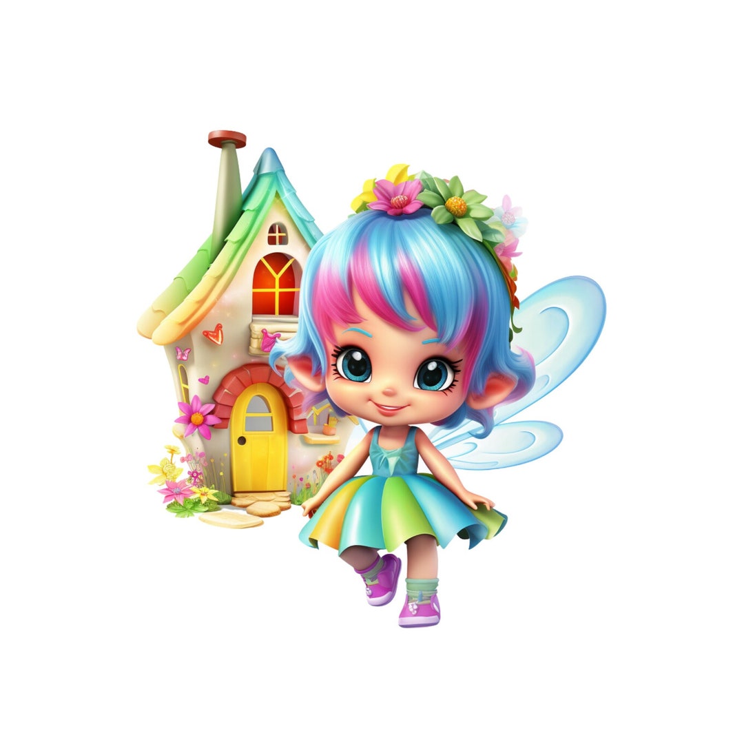 Cute Fairy Clipart Garden Fairy PNG Pixie Instant Download - Etsy