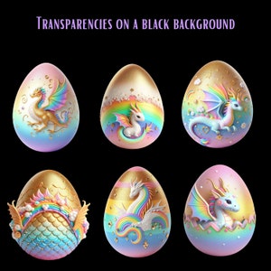 Cute Dragon and Eggs Clipart Bundle, PNG Baby Dragon Transparencies ...