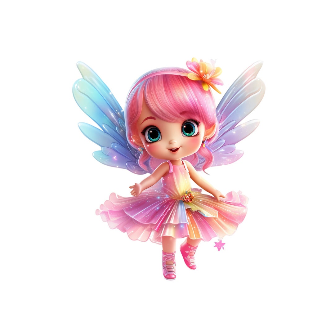 Cute Fairy PNG, Fairy Clipart Instant Download, Cute Toddler Fairy ...