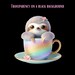 Cute Sloth Clipart, Sloth in a Cup PNG, Baby Sloth Instant Download ...