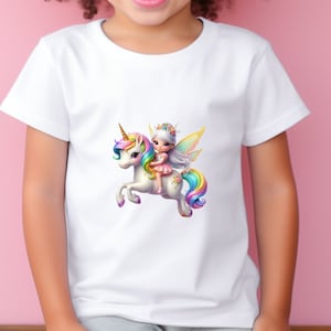 Cute Unicorn and Fairy Clipart, Unicorn PNG Instant Download ...