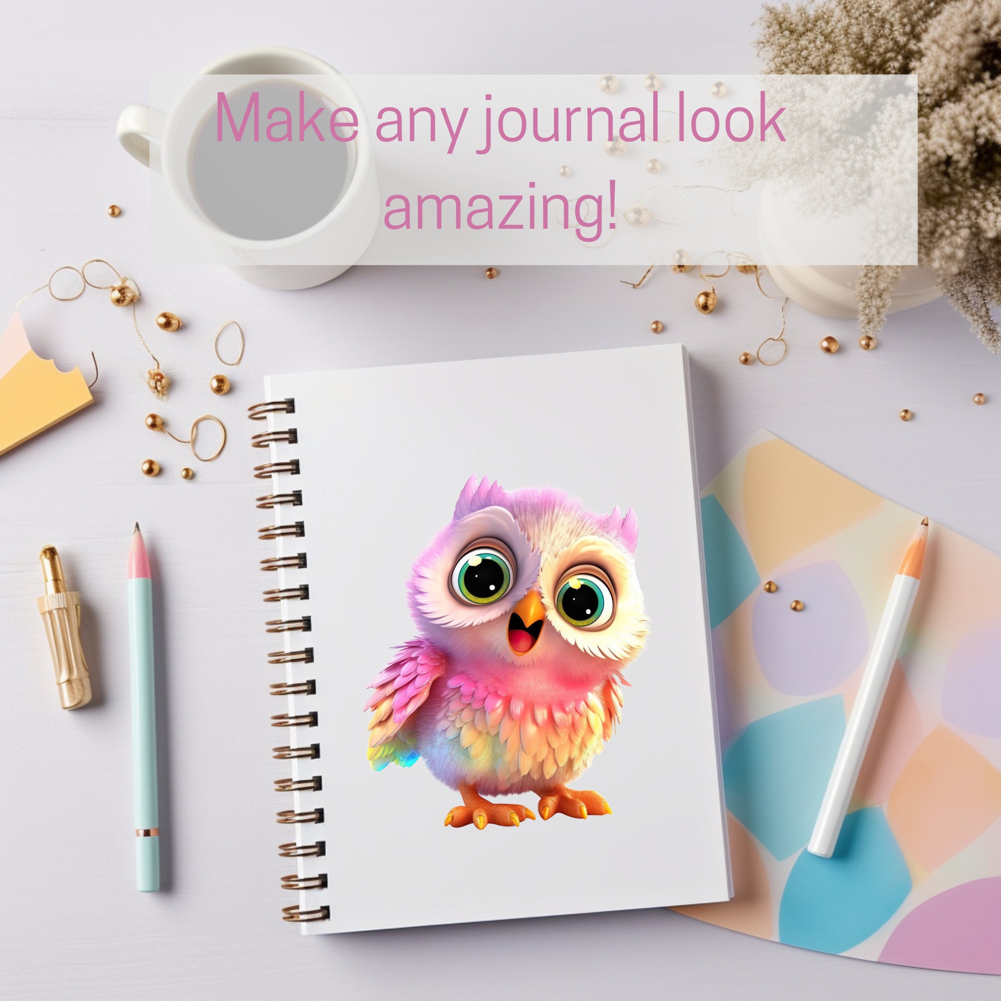 Cute Pink Owl PNG, Cute Owl Clipart, Transparent Owl Digital Download ...