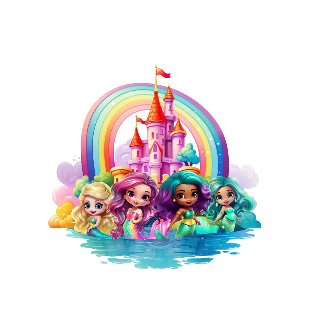 Mermaids, Cute Mermaid PNG Clipart, Mermaid and Rainbow Picture ...
