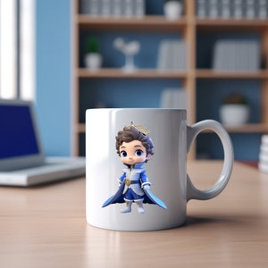 Cute Prince Clipart, Blue Prince PNG Instant Download, Chibi Prince ...