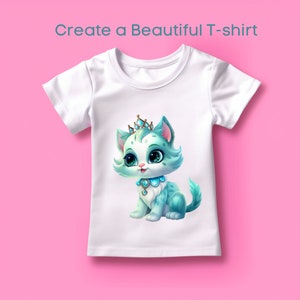 Princess Cat Clipart, Royal Cat PNG Digital Download, Aqua Princess ...