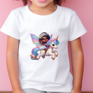 Cute Fairy and Unicorn Clipart, Fairy PNG Instant Download Transparency ...