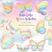 Cute Butterfly Clipart, Pastel Rainbow Butterfly PNG Bundle ...