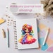 Rainbow Princess Clipart, Cute Princess PNG Instant Download, Rainbow ...