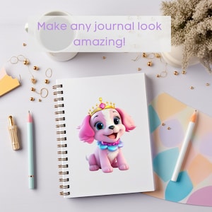 Princess Puppy Clipart, Royal Puppy PNG Digital Download, Pink Princess ...