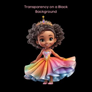 Princess, Cute Princess Clipart, Cute Afro Princess PNG Instant ...
