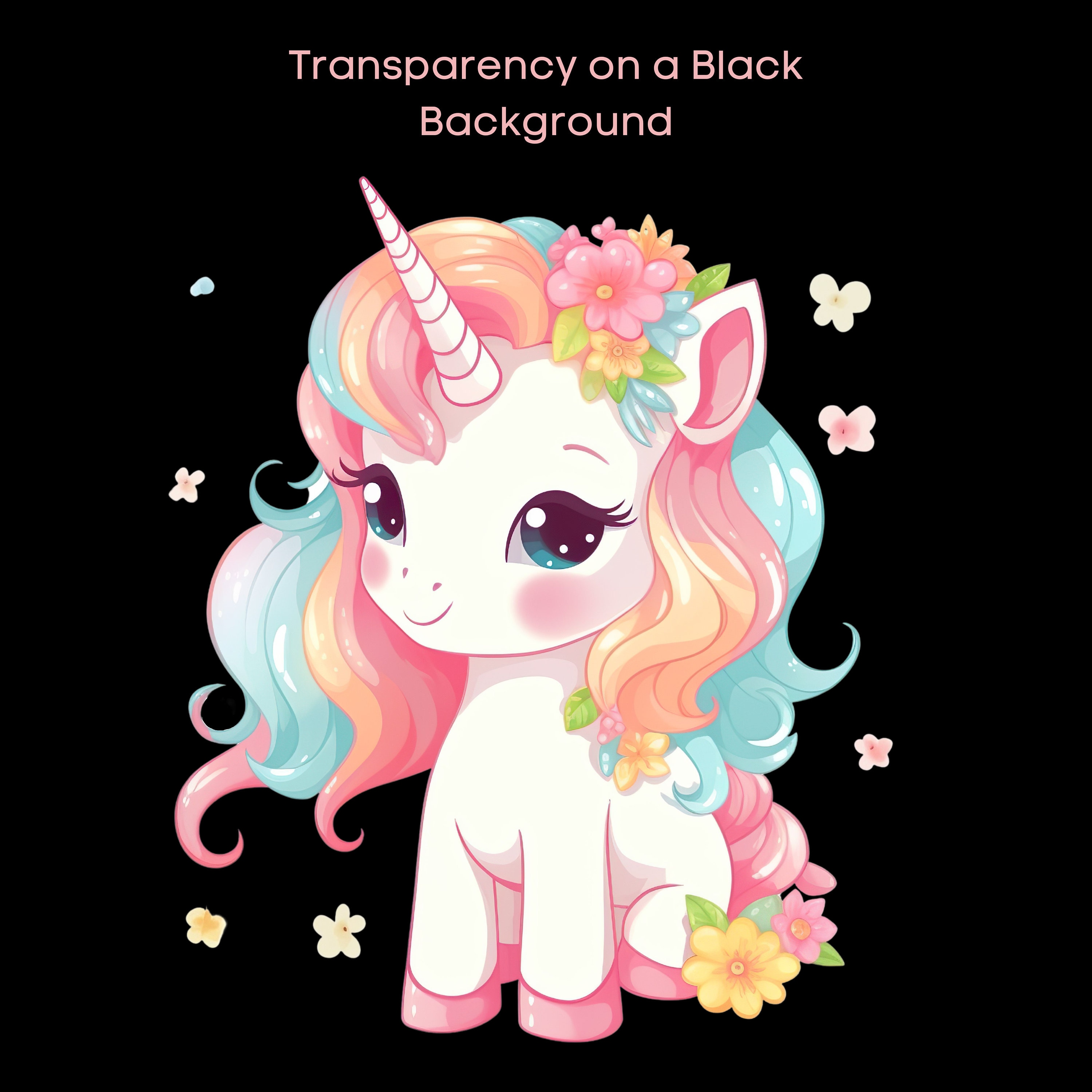 Unicorn Clipart Cute Pastel Unicorn PNG and Jpeg Rainbow - Etsy