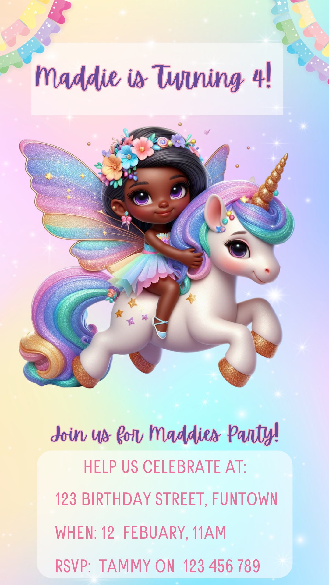 Cute Fairy and Unicorn Clipart, Fairy PNG Instant Download Transparency ...