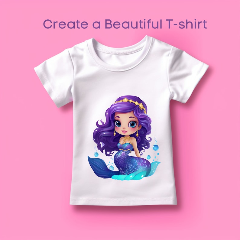 Cute Mermaid Clipart Mermaid Princess PNG Digital Download - Etsy Australia