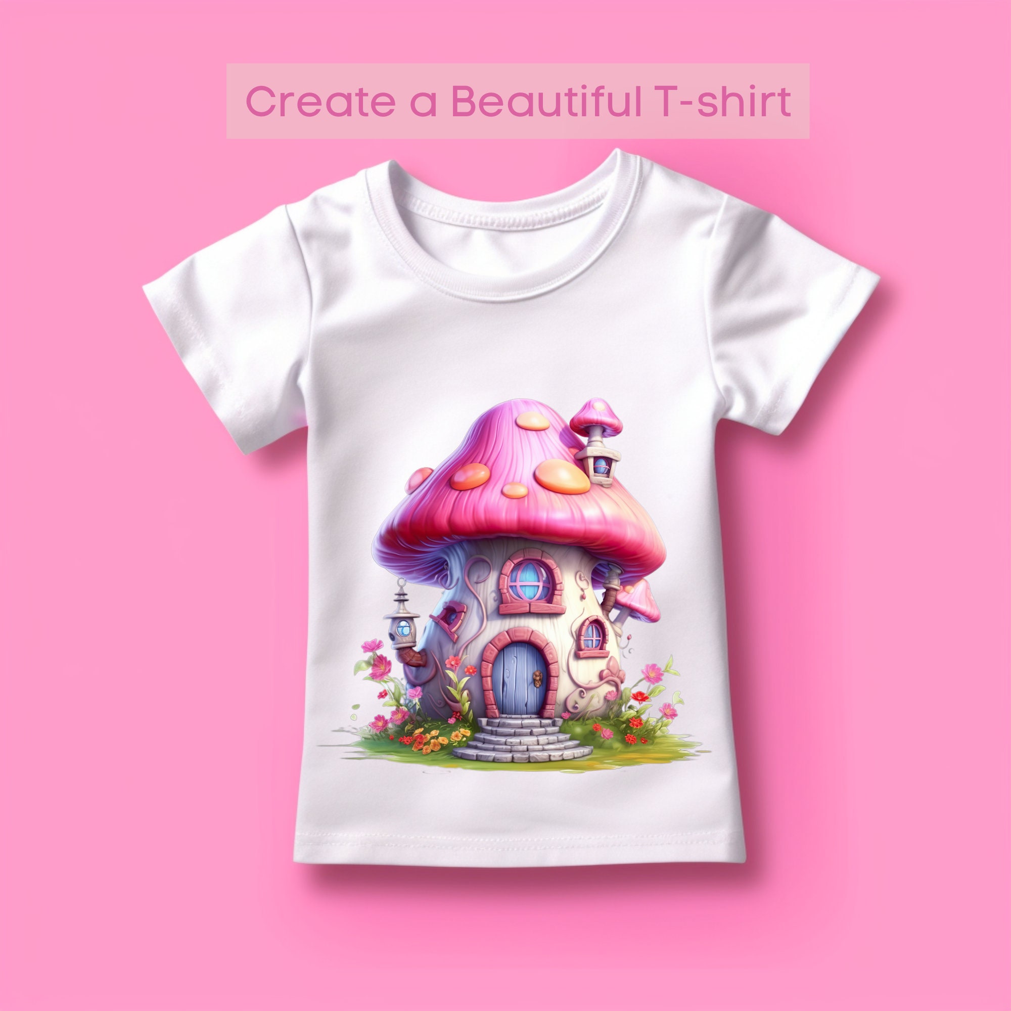 Fairy Mushroom House Clipart Cute Mushroom Cottage PNG Fairy - Etsy ...