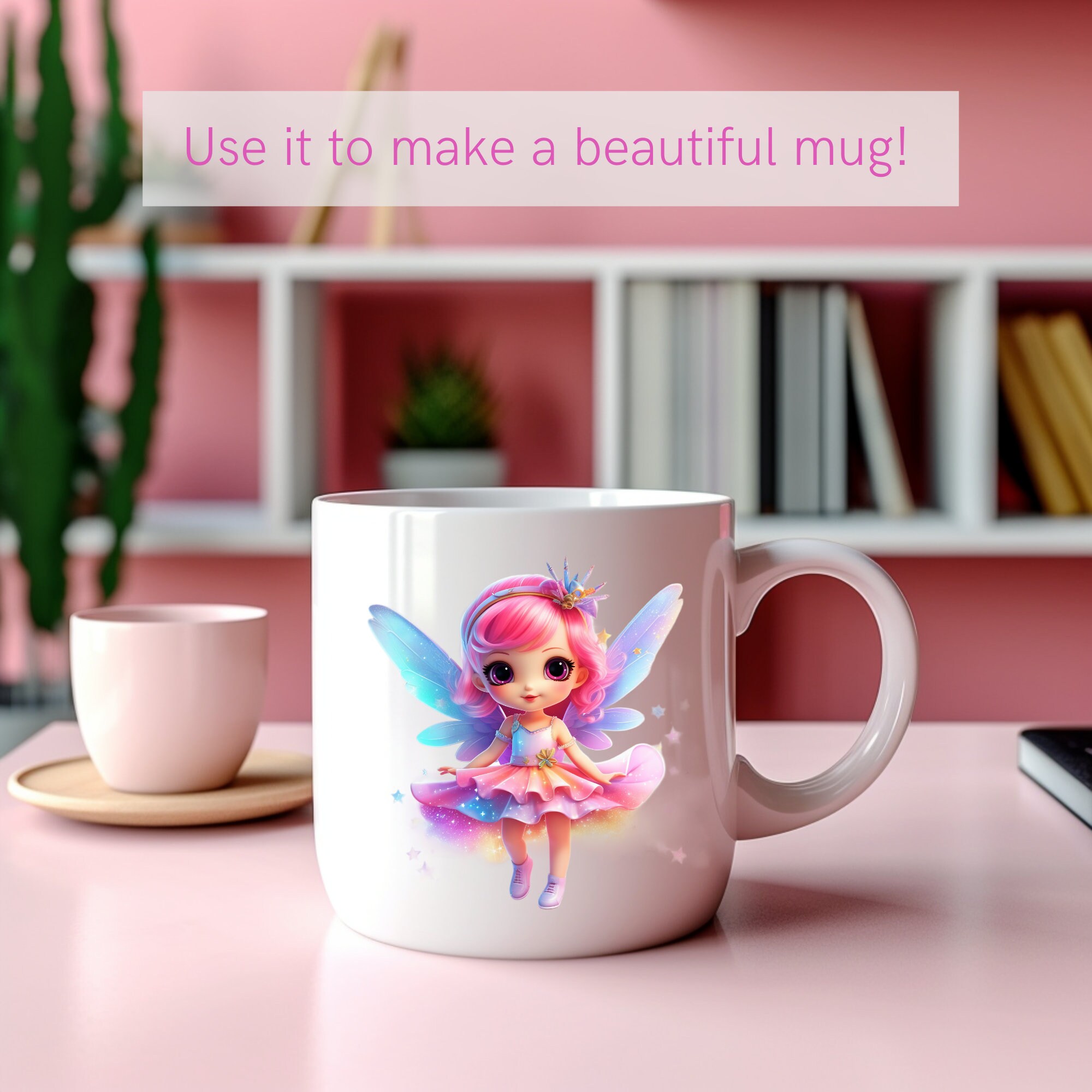 Cute Fairy Clipart, Fairy PNG Instant Download, Cute Toddler Fairy ...