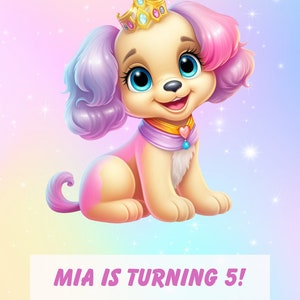 Princess Puppy Clipart, Royal Puppy PNG Digital Download, Pink Princess ...