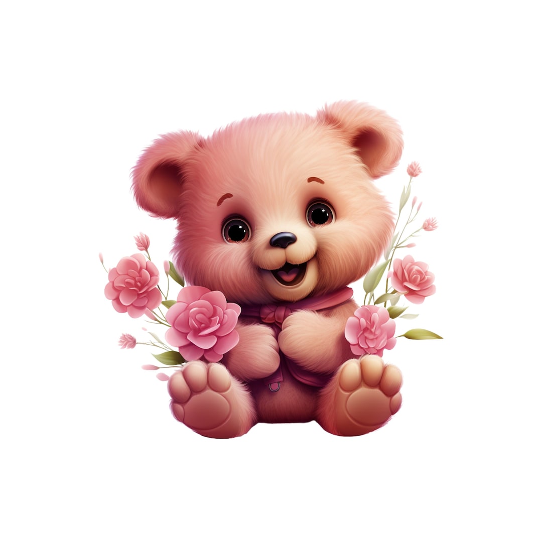 Teddy Bear Cute Flower Teddy Bear Clipart Girls Teddy Bear Png