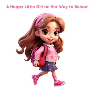 School Clipart, Girls Back to School Clipart Bundle, Cute School ...