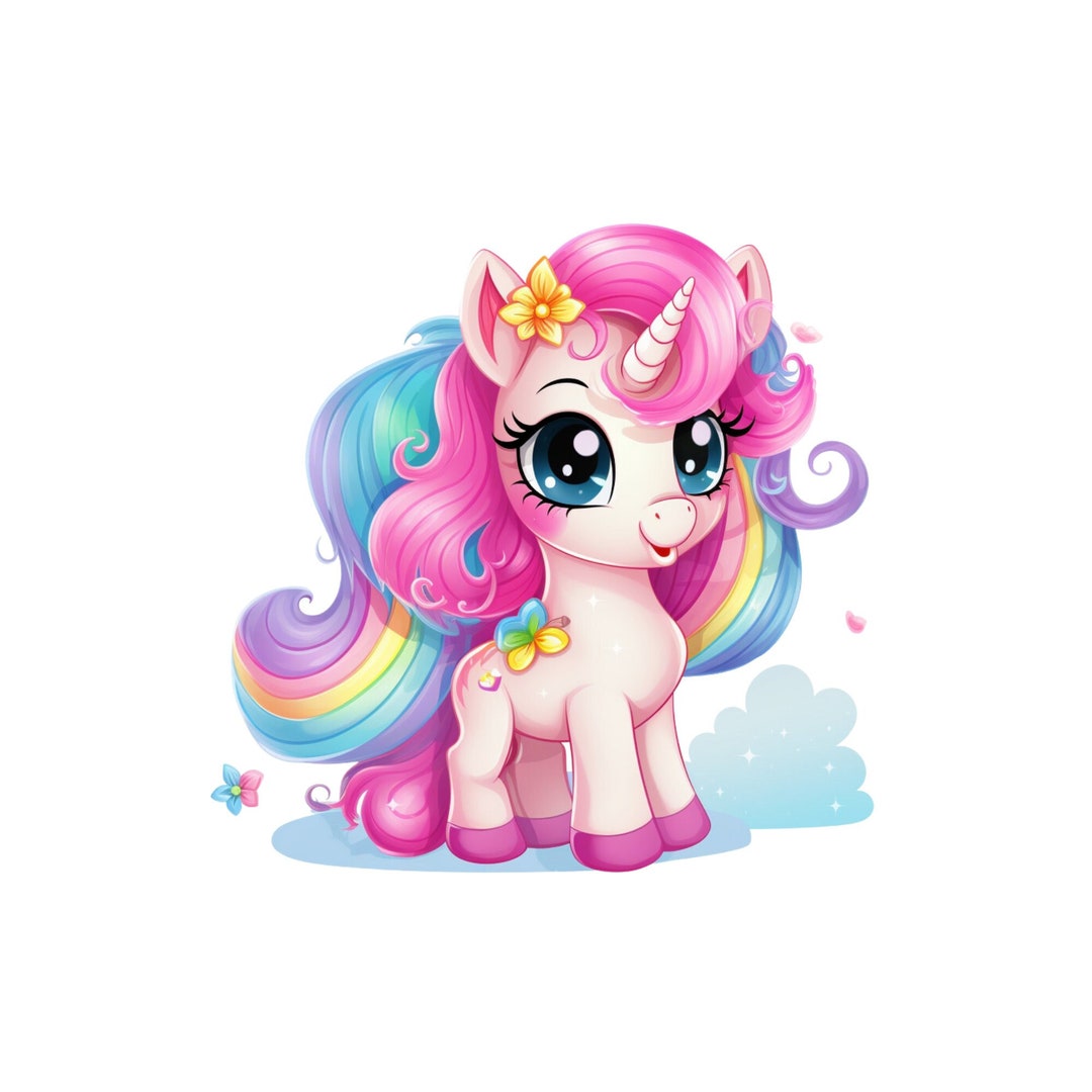 Unicorn, Rainbow Unicorn Clipart, Baby Pink and Rainbow Unicorn PNG ...