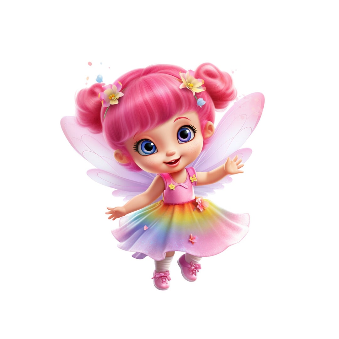 Cute Fairy Clipart, Toddler Fairy PNG, Pink Baby Fairy Printable, Cute ...