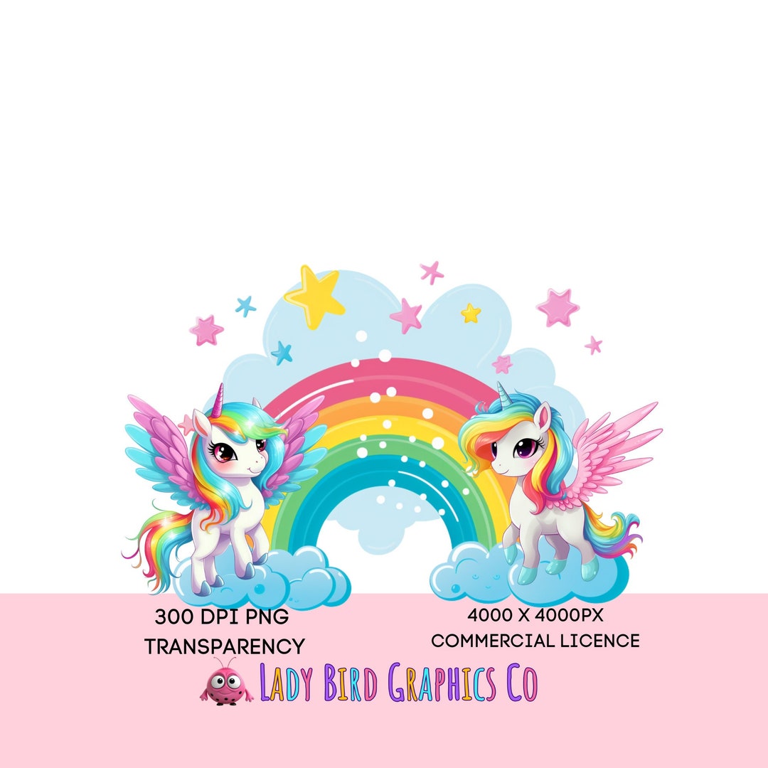 Unicorns and Rainbow, Flying Unicorn and Rainbow Clipart PNG ...