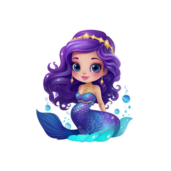 Mermaid Cartoon Mermaid Clipart Cute Mermaid