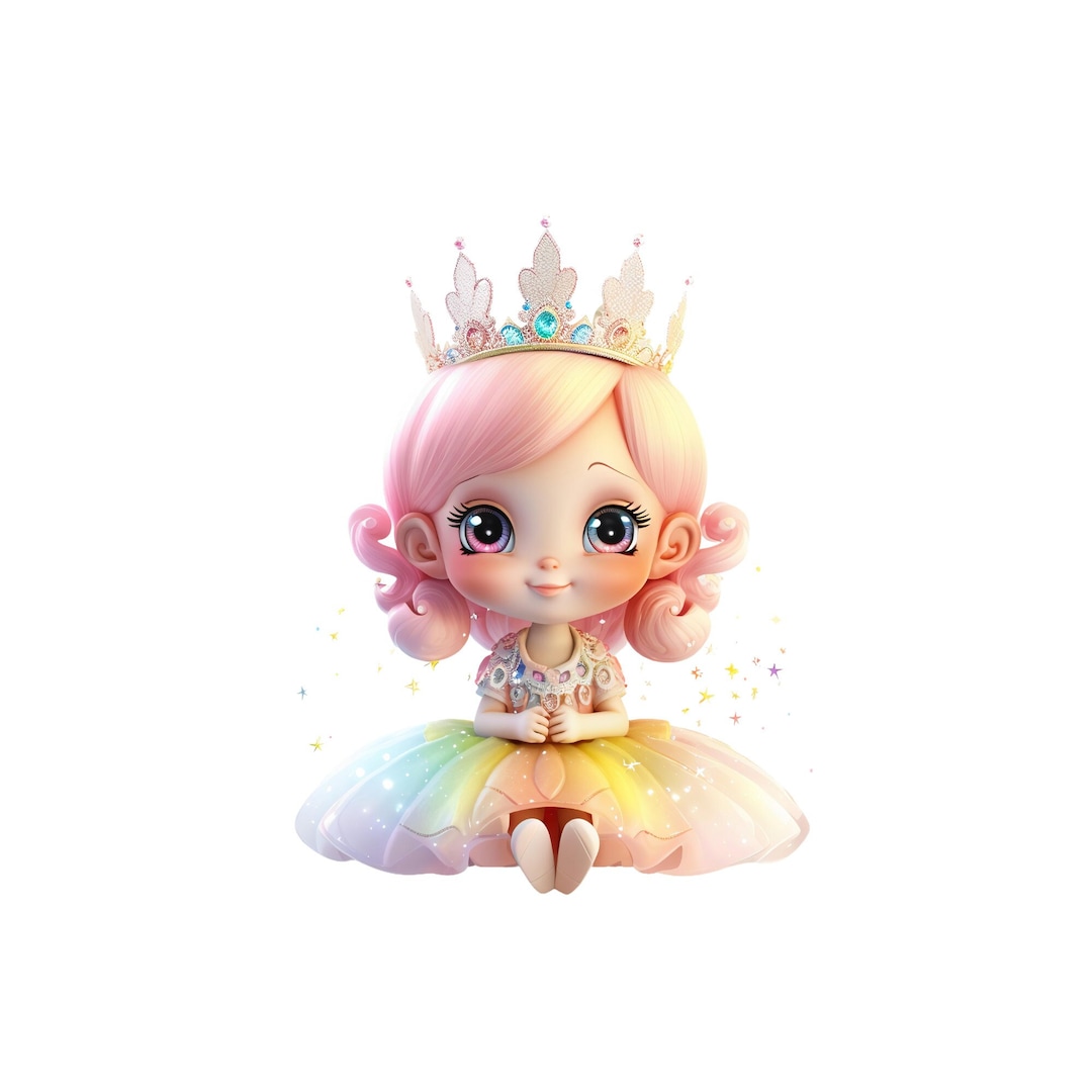 Cute Little Princess Clipart, Princess PNG, Baby Princess Digital ...