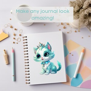 Princess Cat Clipart, Royal Cat PNG Digital Download, Aqua Princess ...