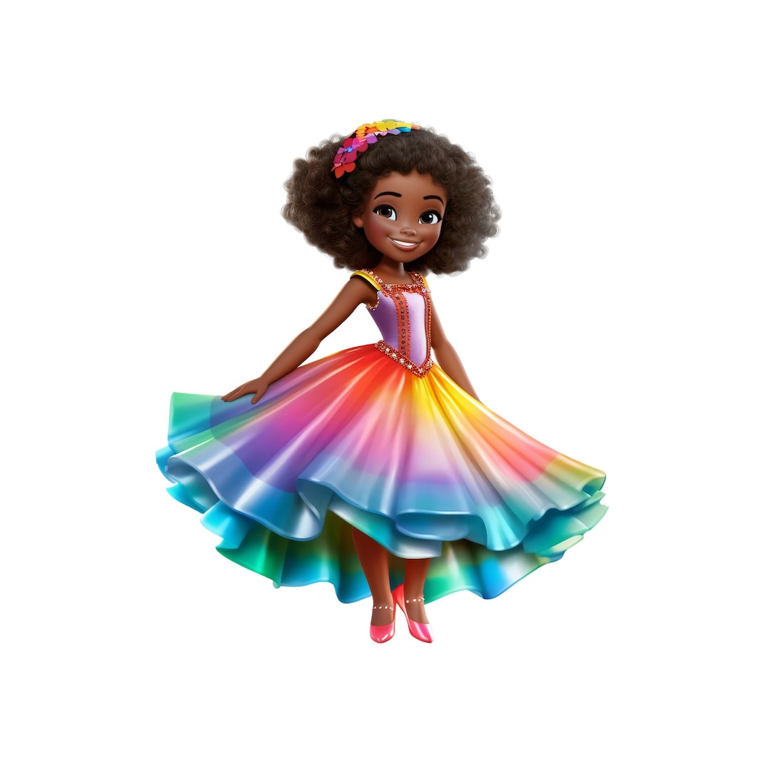 Princess, African Princess Clipart, Black Girl Princess Digital ...