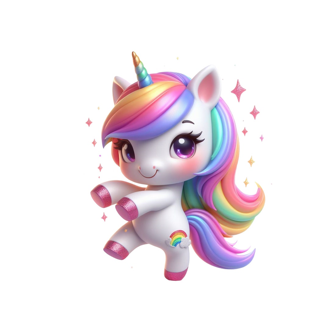 Dancing Unicorn Clipart, Rainbow Unicorn PNG, Unicorn Digital Download ...
