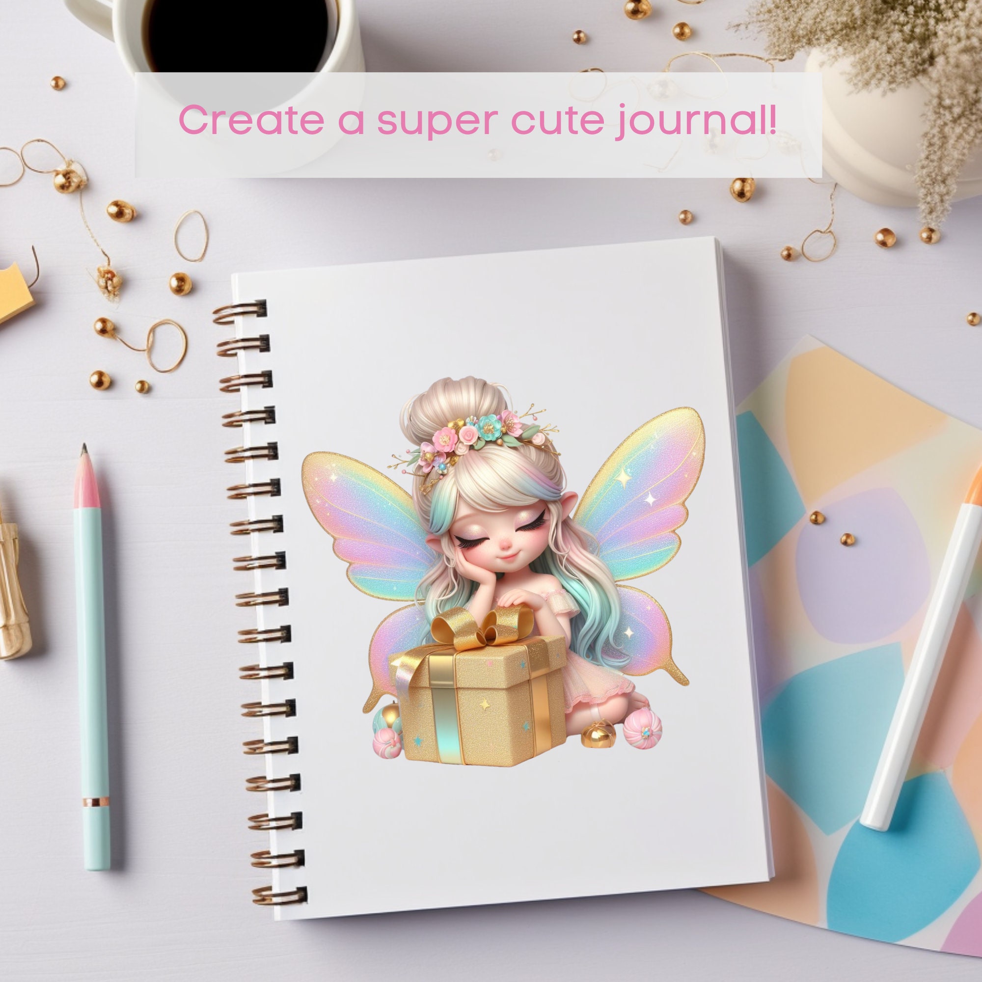 Fairy Birthday Clipart Bundle, Large Fairies PNG Birthday Bundle ...
