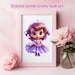 Cute Princess Clipart, Purple Princess PNG, Toddler Princess Instant ...