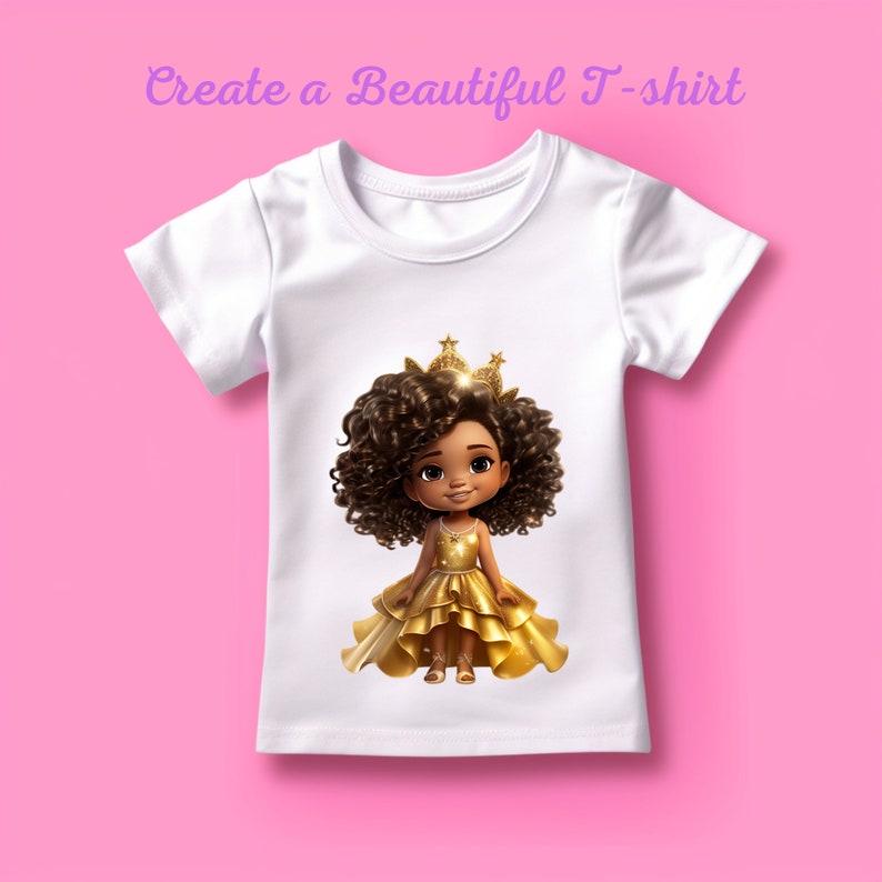 Cute Princess Clipart Cute Afro Princess PNG Instant - Etsy