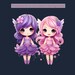 Cute Fairy Clipart, Two Cute Fairies PNG, Fairy Girl Instant Download ...