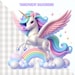 Flying Unicorn, Cute Rainbow Unicorn Clipart, Pegasus Unicorn PNG ...