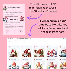 Cute Gnome Clipart Bundle, Large Bundle PNG Garden Gnomes ...