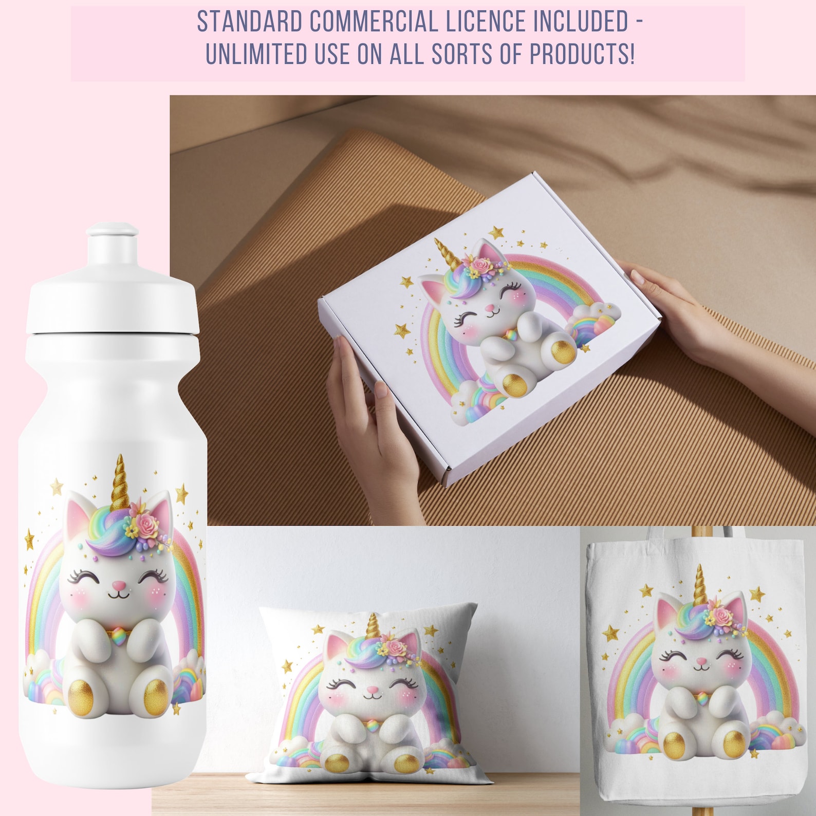 Caticorn, Cute Kawaii Chibi Caticorn Clipart PNG, Instant Download ...