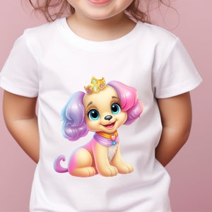 Princess Puppy Clipart, Royal Puppy PNG Digital Download, Pink Princess ...