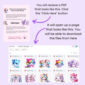 Unicorn Cat Clipart Bundle, Kittycorn Clipart, Caticorn PNG ...