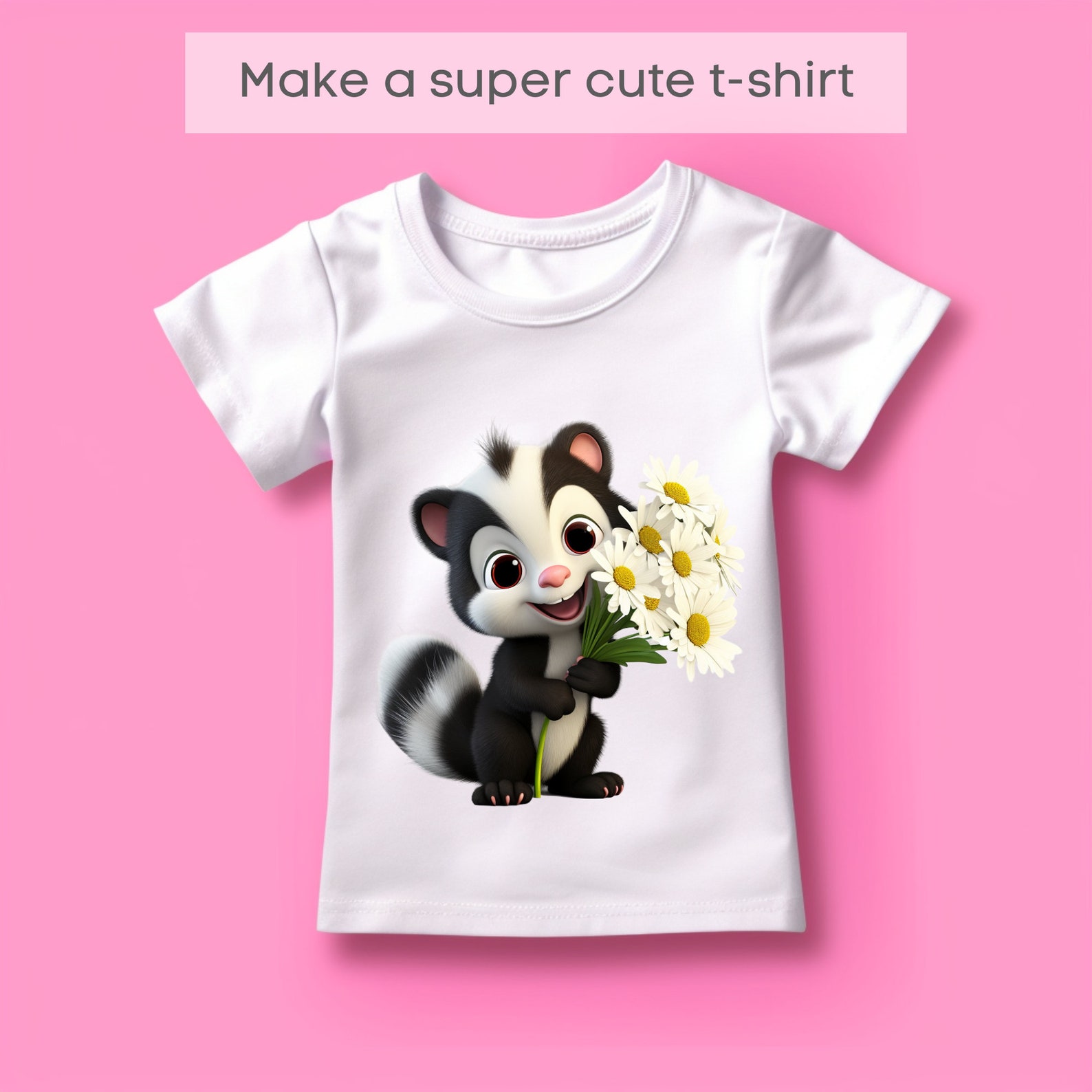 Baby Skunk Clipart, Cute Skunk PNG, Transparent Digital Download, Skunk ...