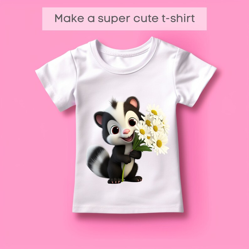 Baby Skunk Clipart, Cute Skunk PNG, Transparent Digital Download, Skunk ...
