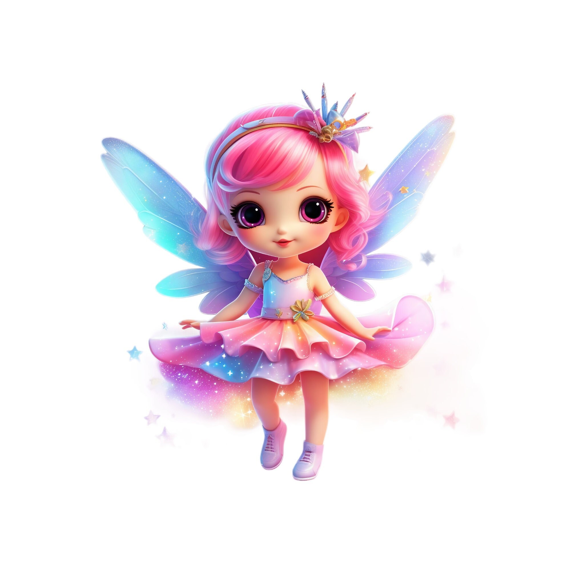 Cute Fairy Clipart Fairy PNG Instant Download Cute Toddler - Etsy