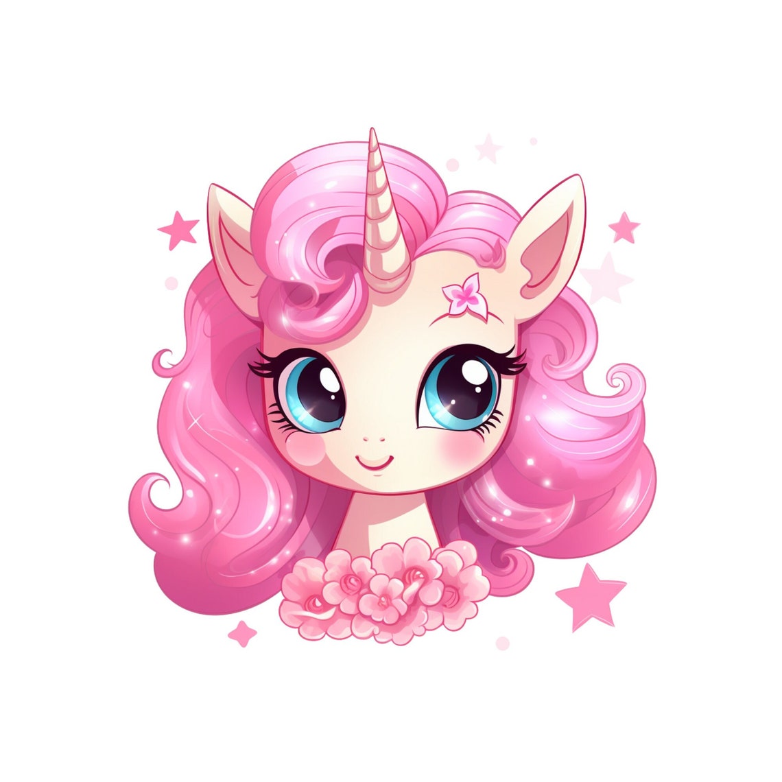 Cute Unicorn Clipart Pink Unicorn PNG Instant Download - Etsy