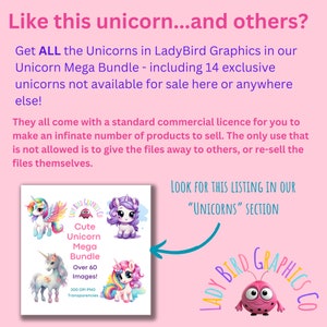 Unicorn Clipart Cute Baby Unicorn With Cupcake Birthday - Etsy