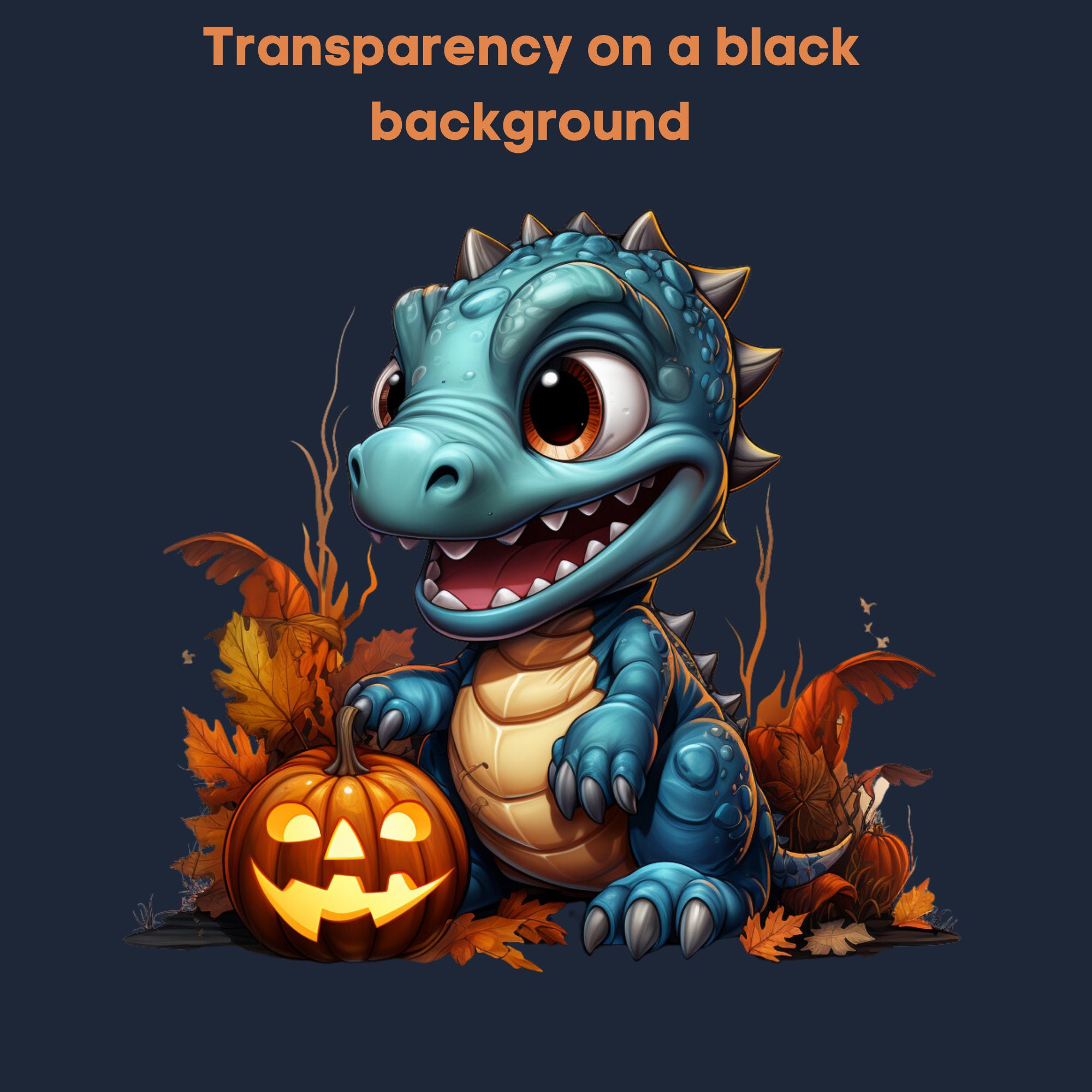 Halloween Dinasour Clipart Kids Halloween Clipart Instant - Etsy