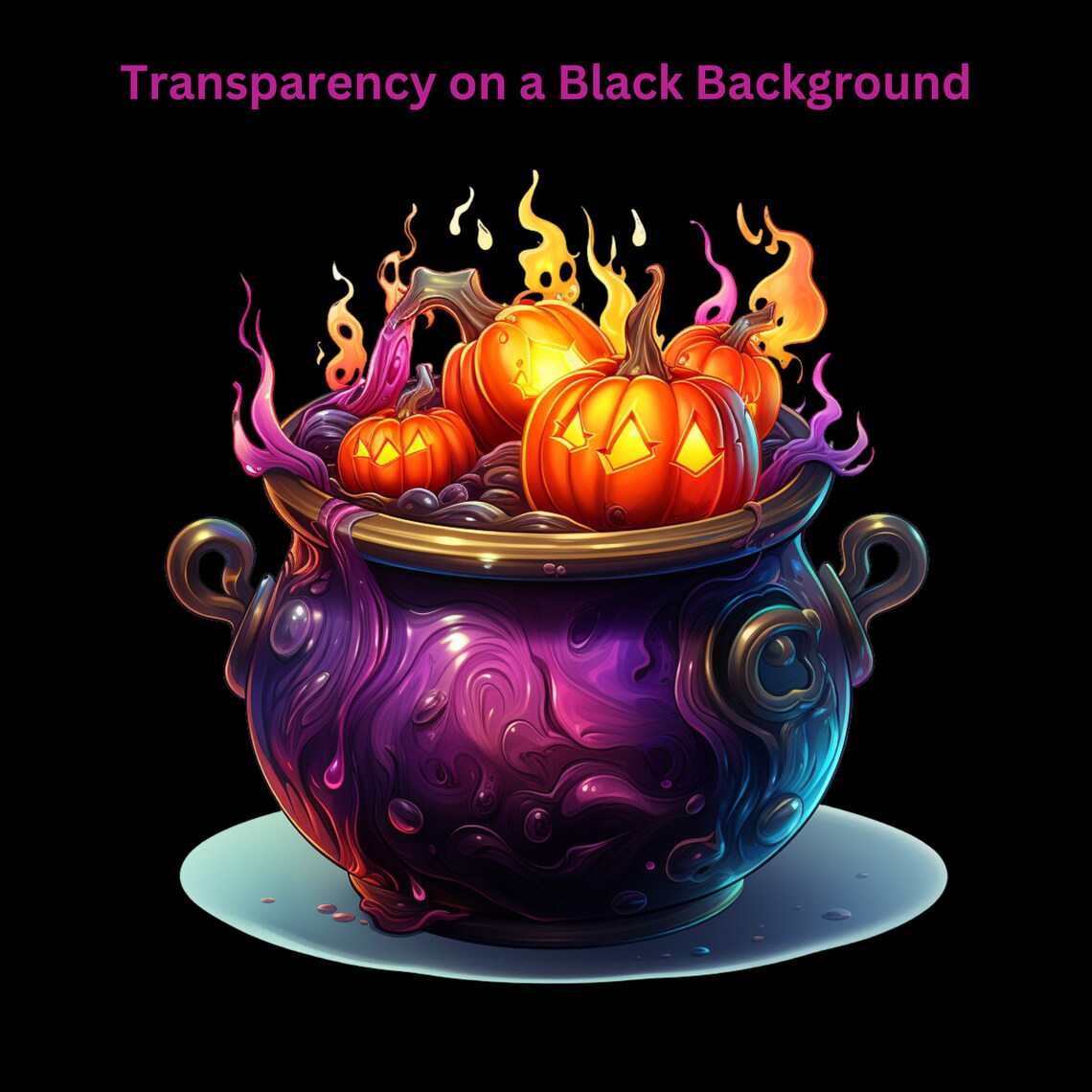 Halloween Cauldron Clipart Magical Witches Cauldron PNG - Etsy