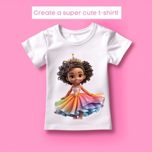 Princess, Cute Princess Clipart, Cute Afro Princess PNG Instant ...