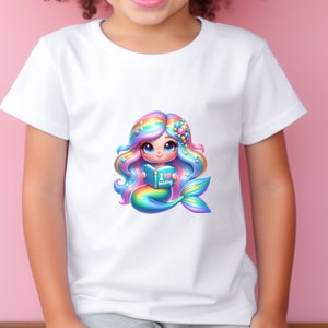 Mermaid Reading Clipart, Back to School PNG Instant Download, Teachers ...