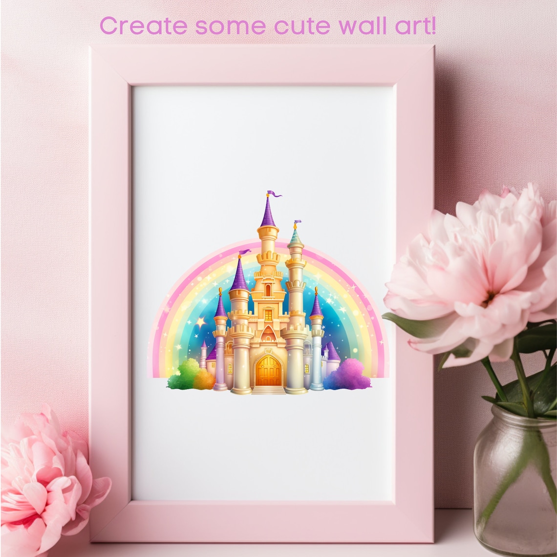 Castle Clipart, Fairy Tale Castle, Digital Download Transparency, Girls ...